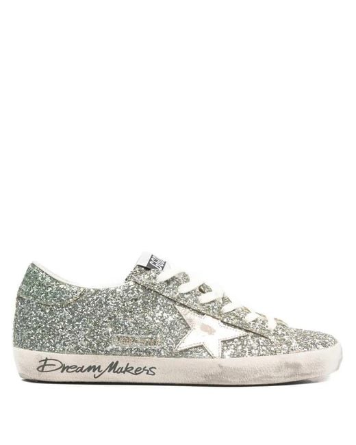 Golden Goose Sneakers With Glitter Star Detail in White | Lyst UK