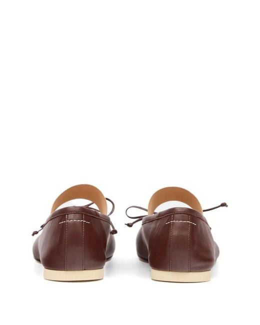 MM6 by Maison Margiela Anatomic Ballet Flats With Numeric Graphics in ...