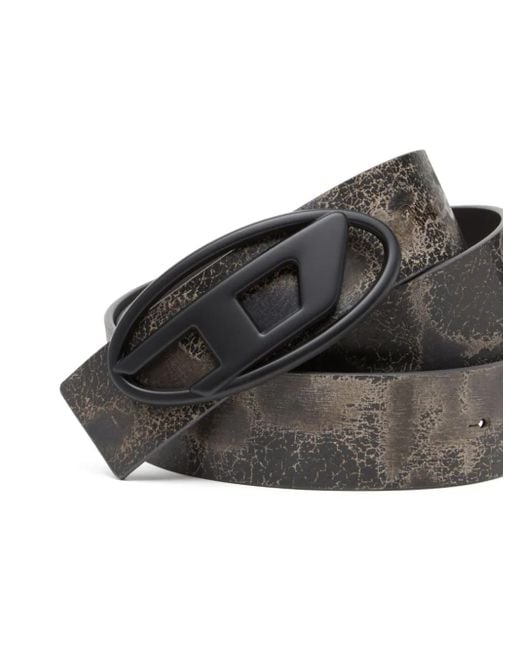 Diesel X Damiano David Belt B-1Dr Rev Dd in Black | Lyst