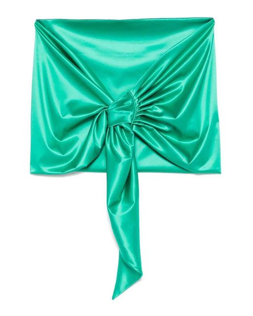 La Petite Robe Di Chiara Boni Stola Eva Satin in Green | Lyst UK