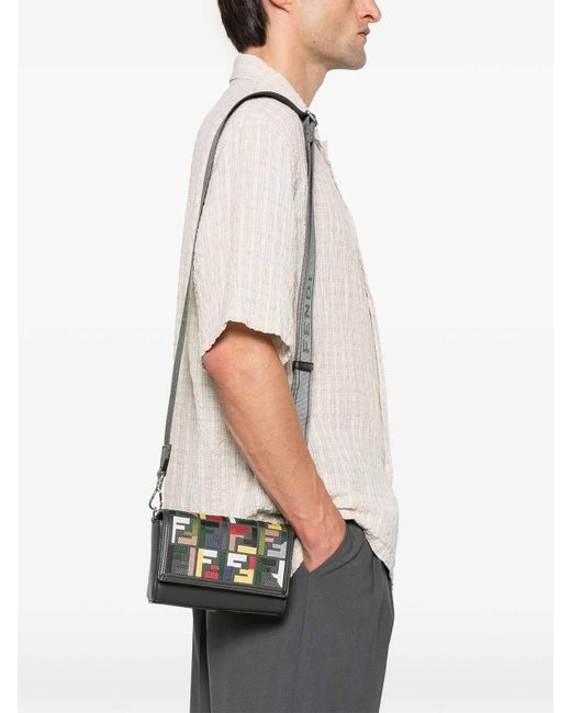Fendi Compact Bag in Gray for Men | Lyst