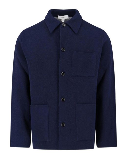 Lardini Wool Jacket in Blue for Men | Lyst UK