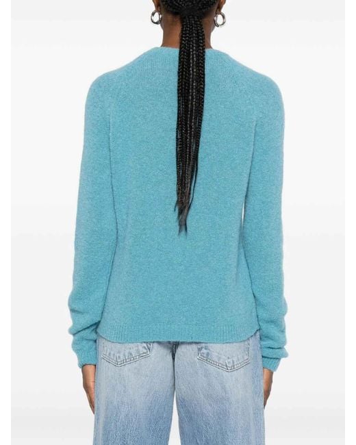 Base London Wool Crewneck Sweater in Blue | Lyst UK