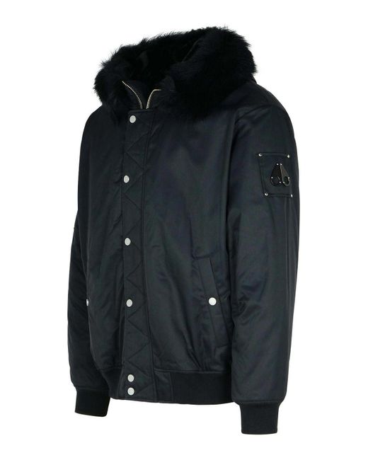 Moose Knuckles Denali Nylon Bomber Jacket in Black for Men | Lyst