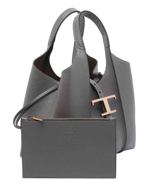 Tod's T Timeless Shopping Bag in Grey | Lyst UK