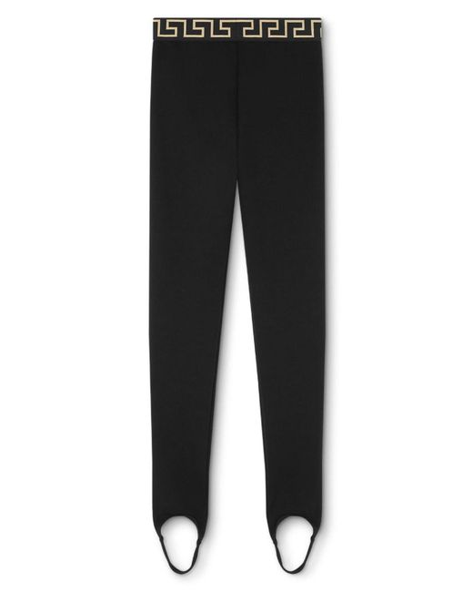 Versace Greca Border Leggings in Black | Lyst