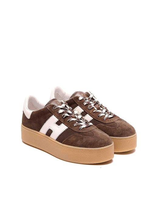 Hogan Cool Sneakers in Brown | Lyst UK