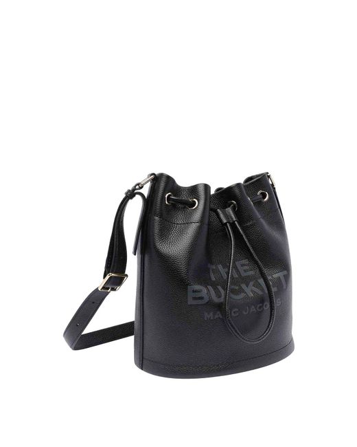 Marc Jacobs The Leather Large Bucket Bag in Black | Lyst