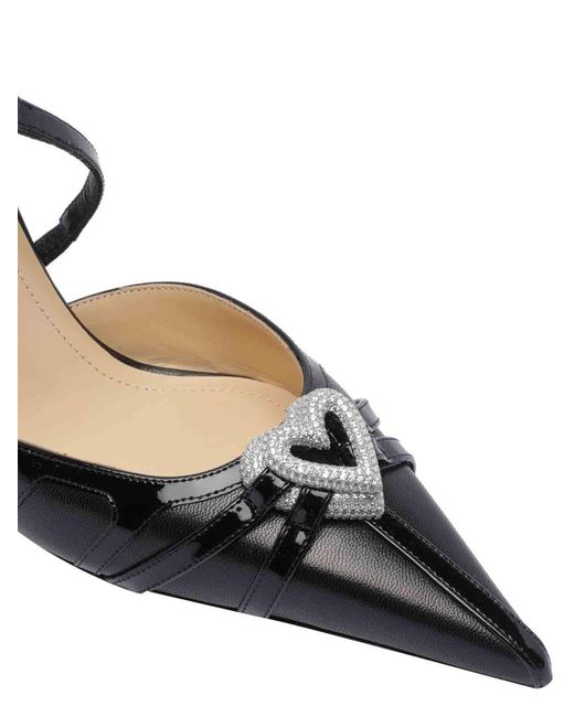 Mach & Mach Mach&Ampmach Double Heart Pumps in Metallic | Lyst