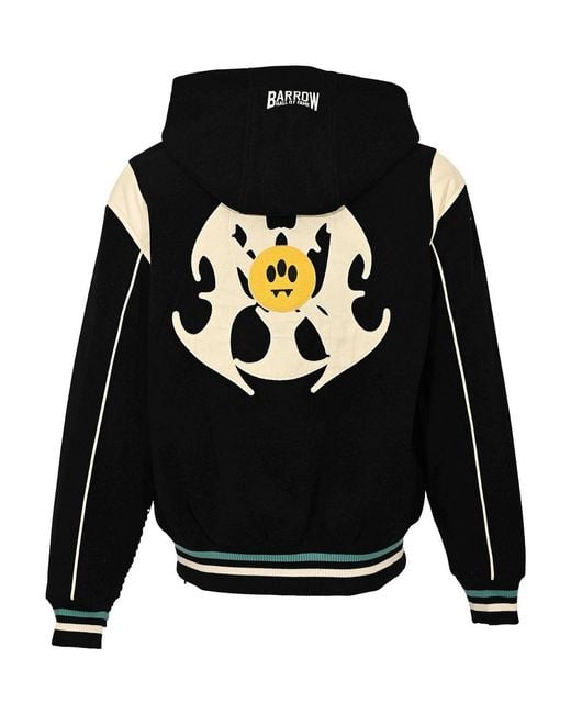 Barrow College Bomber Jacket With Hood in Black for Men | Lyst UK