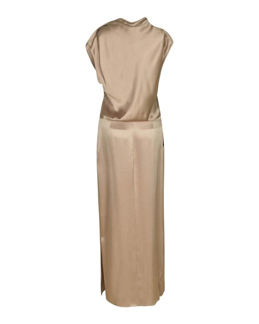 Giorgio Armani Dress in Natural | Lyst UK