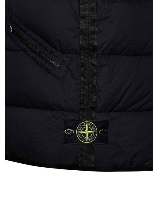 Stone Island Lightweight Stretch Nylon Vest in Black for Men | Lyst