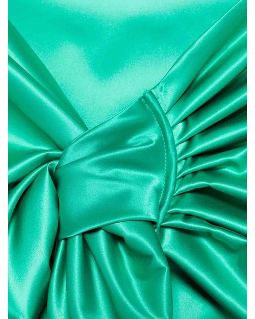 La Petite Robe Di Chiara Boni Stola Eva Satin in Green | Lyst UK