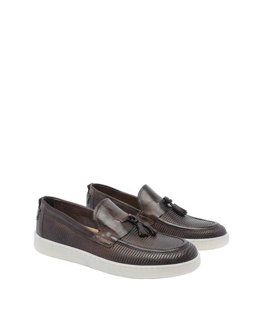 Pawelk's Brandy Loafers in Gray for Men | Lyst