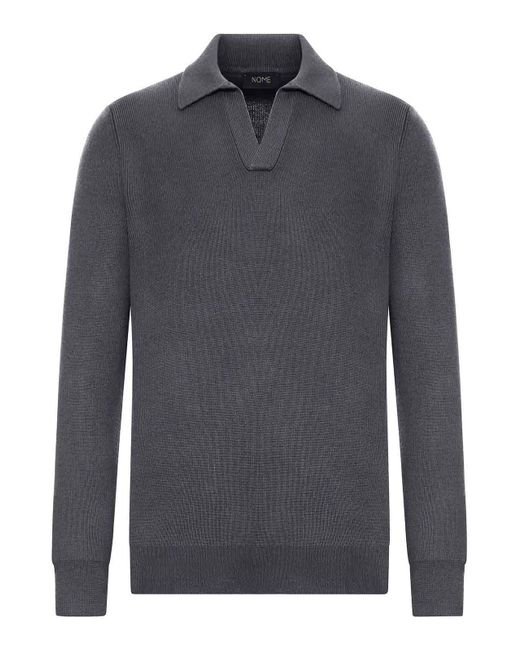 Nome V-Neck Polo Shirt in Blue for Men | Lyst UK