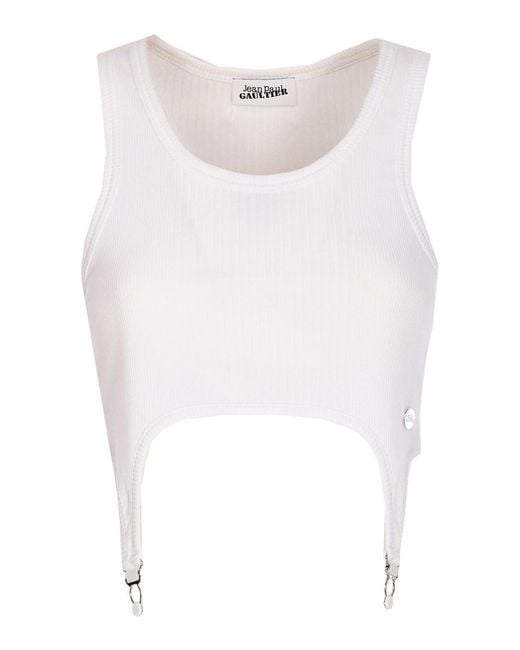 Jean Paul Gaultier Bra Top in White | Lyst UK