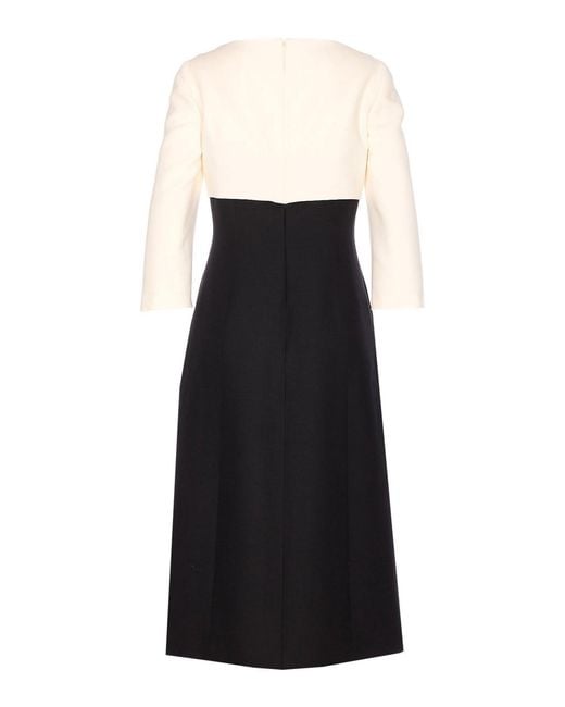 Valentino Garavani And Midi Dress in Black | Lyst UK