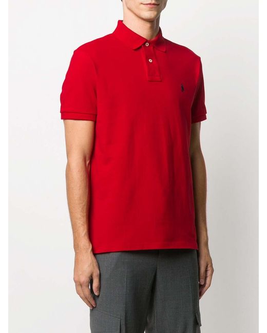Polo Ralph Lauren Pole With Embroidery in Red for Men | Lyst