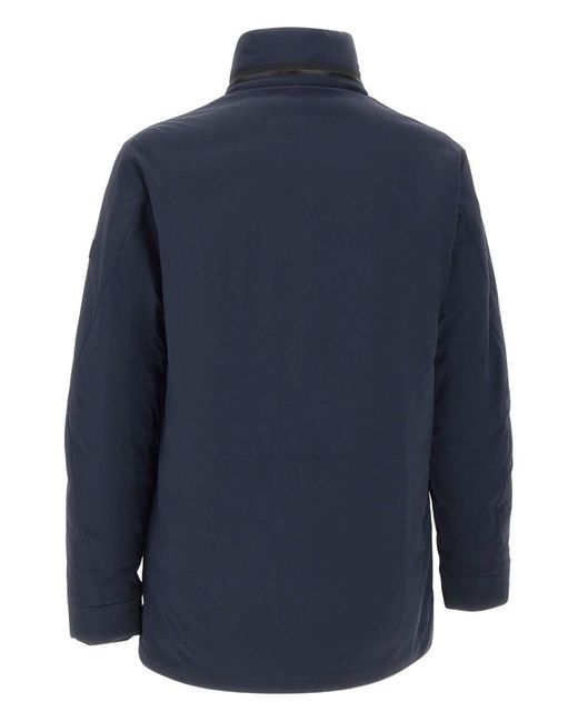 Peuterey Coat With Zip in Blue for Men | Lyst UK