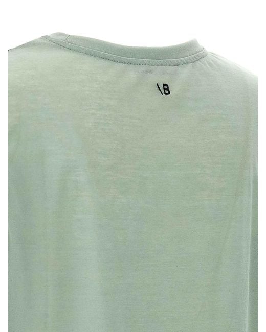 Victoria Beckham Logo Embroidery Top in Green | Lyst UK