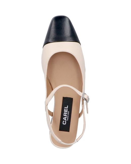 CAREL PARIS Mules Slingback in Natural | Lyst