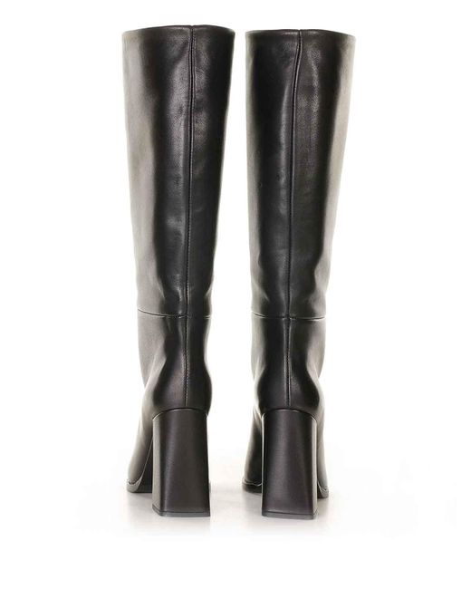 Chantal Leather Boots in Black | Lyst UK