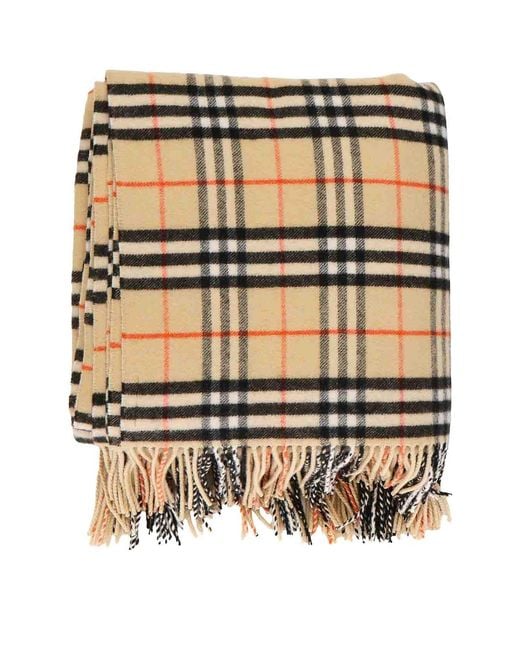 Burberry Check Blanket in Metallic | Lyst