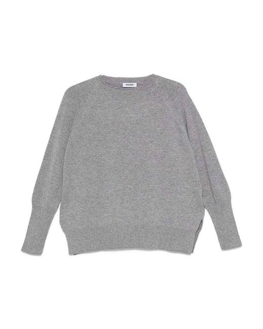 Base London Wool Crewneck Sweater in Grey | Lyst UK