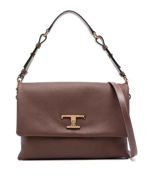 Tod's Tods T Timeless Mini Tote Bag in Brown | Lyst
