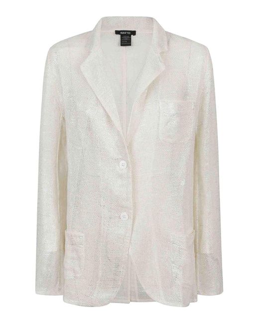 Avant Toi Linen And Cotton Jacket in White | Lyst UK