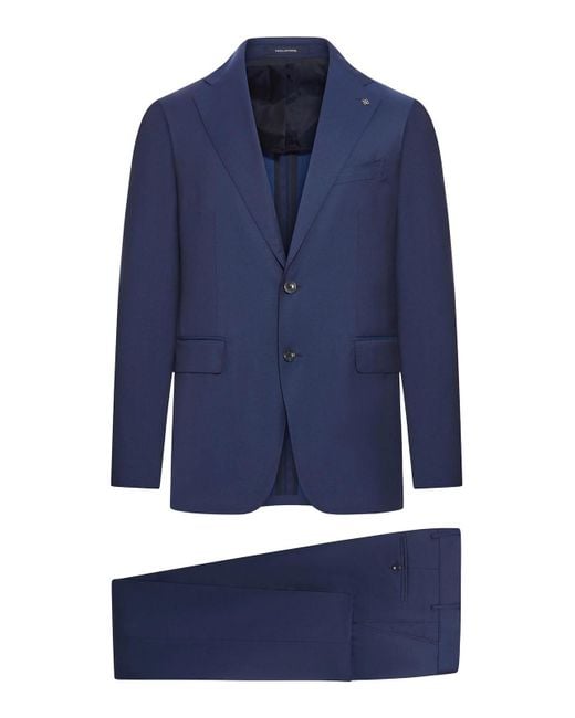 Tagliatore Tailored Suit in Blue for Men | Lyst UK