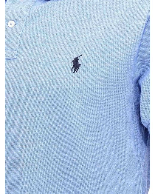Polo Ralph Lauren Logo Polo Shirt in Blue for Men | Lyst UK