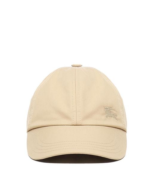 Burberry Gabardine Baseball Cap in Natural | Lyst UK