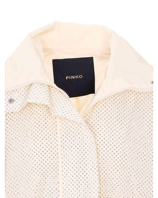 Pinko Babette Jacket With Frontal Closure in White | Lyst UK