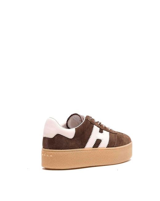 Hogan Cool Sneakers in Brown | Lyst UK
