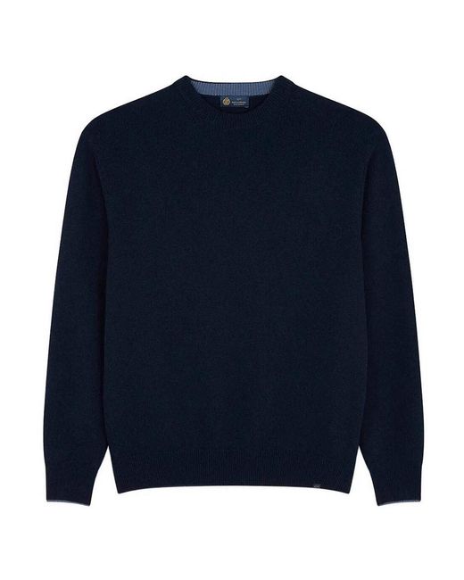 Paul & Shark Shark Tag Wool Cashmere Crewneck in Blue for Men | Lyst UK