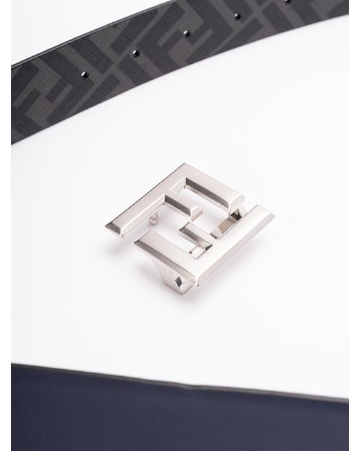 Fendi Ffreversible Belt in Blue for Men | Lyst
