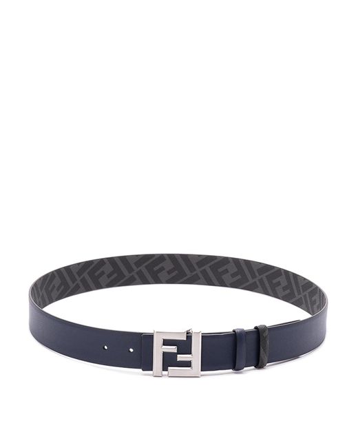 Fendi Ffreversible Belt in Blue for Men | Lyst