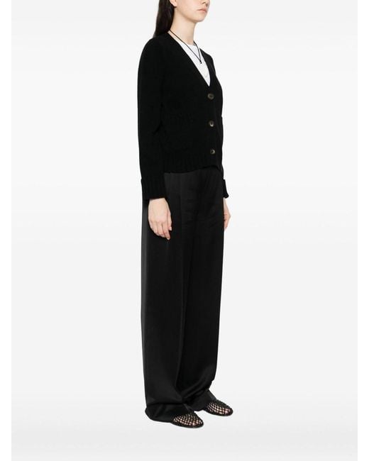 Base London Wool Cardigan in Black | Lyst UK