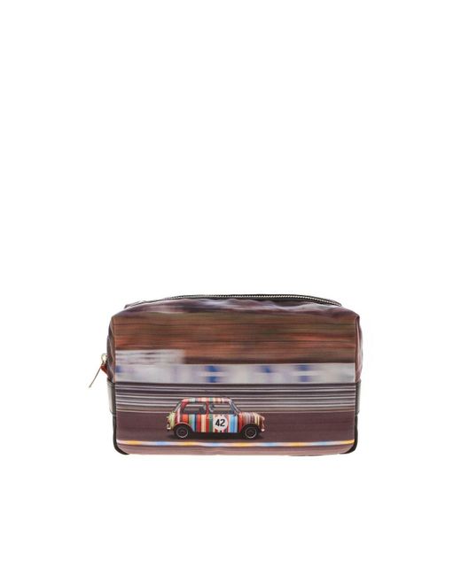 Paul Smith Racing Mini Print Beauty Case in Black for Men | Lyst