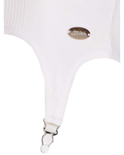 Jean Paul Gaultier Bra Top in White | Lyst UK