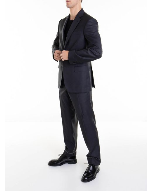 Brioni V Neck Double Vented Suit in Blue for Men | Lyst UK