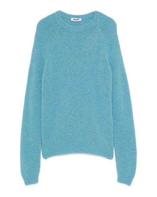 Base London Wool Crewneck Sweater in Blue | Lyst UK