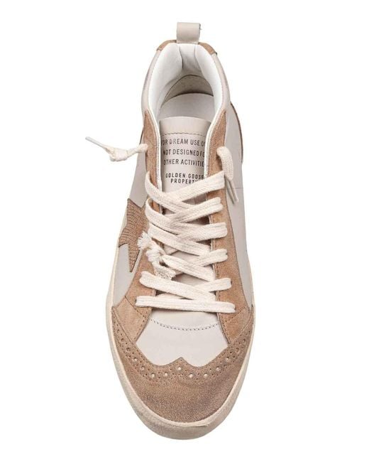 Golden Goose Mid Star Sneakers in Brown | Lyst