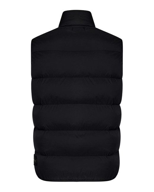 Stone Island Lightweight Stretch Nylon Vest in Black for Men | Lyst