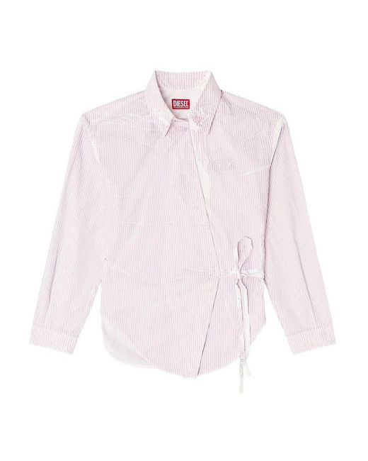 DIESEL Shirt in Pink | Lyst