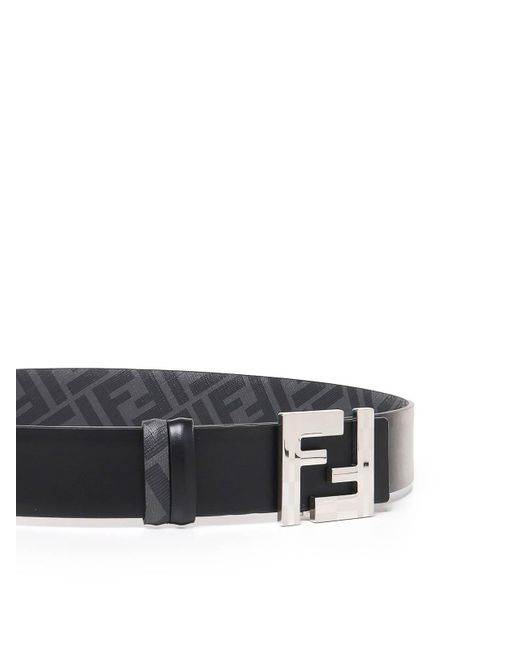 Fendi Reversible Belt Ff in White for Men | Lyst