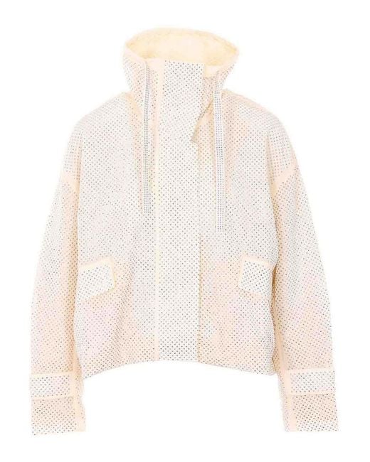 Pinko Babette Jacket With Frontal Closure in White | Lyst UK