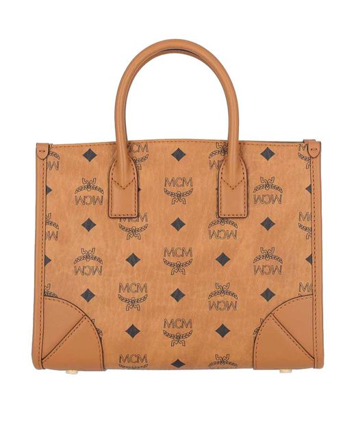 MCM Small Tote Bags in Brown | Lyst