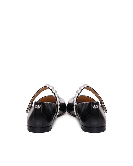Mach & Mach Shiny Calfskin Ballet Flats in White | Lyst